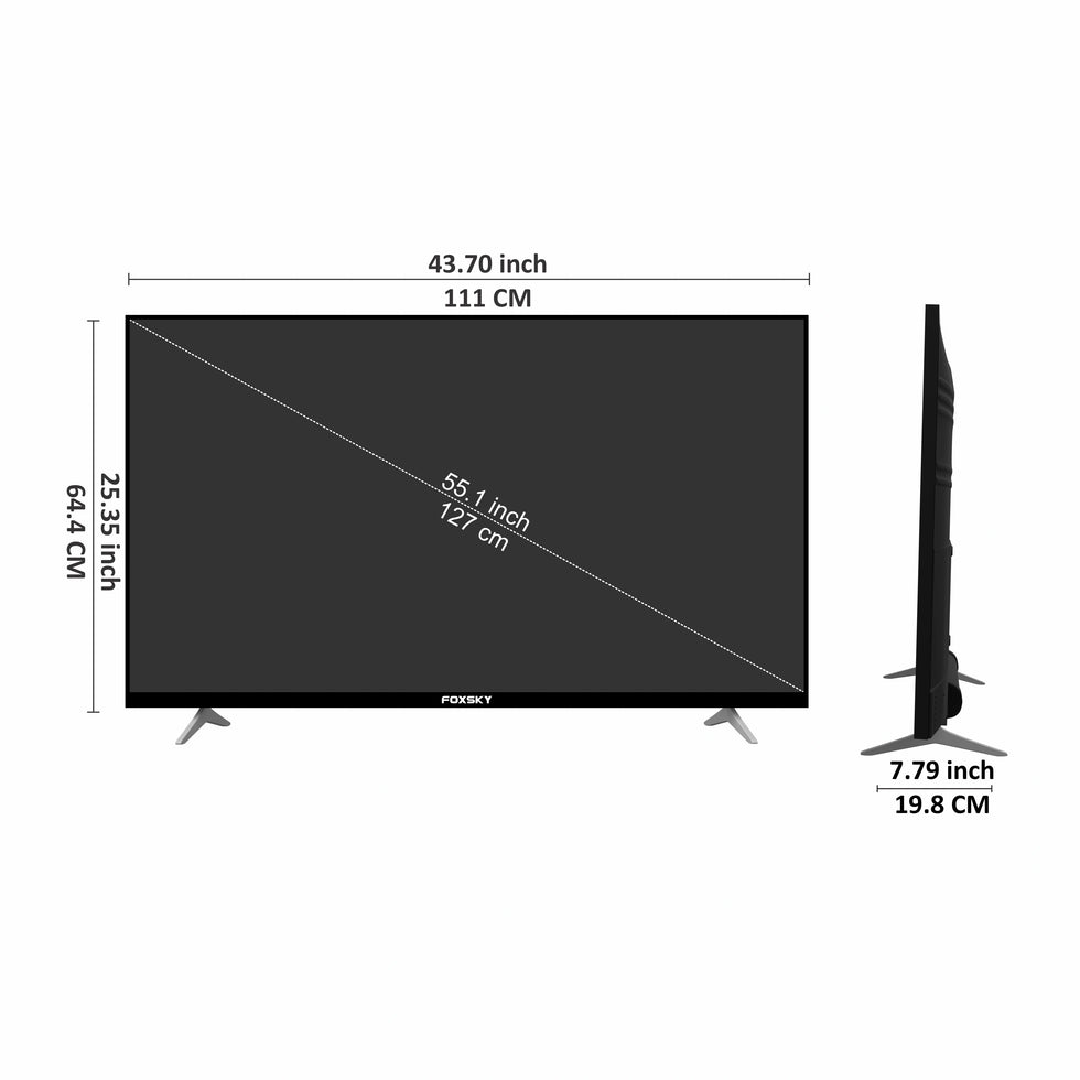 Foxsky 139.7 cm (55 inches) 4K Ultra HD Smart LED TV 55FS-VS (Frameles ...