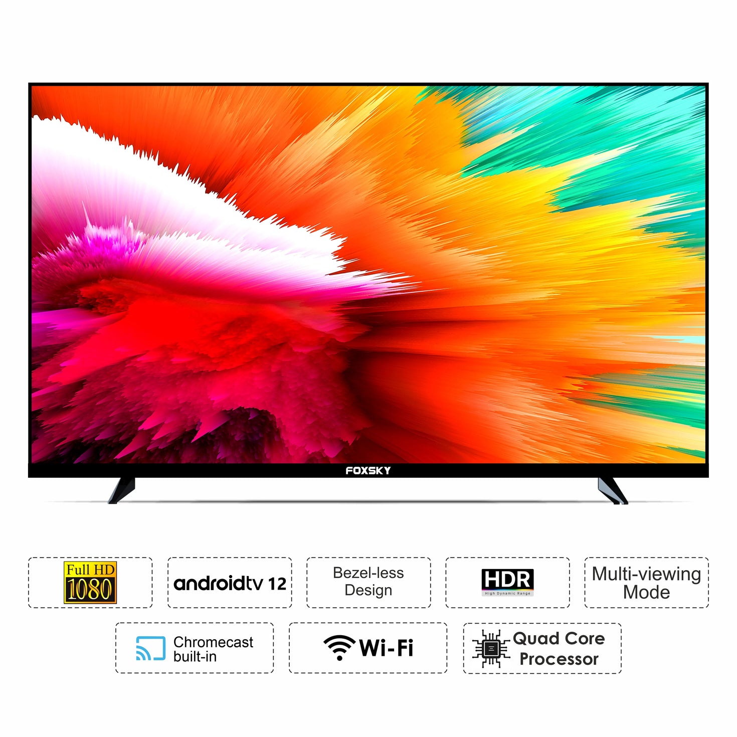 Foxsky 109 cm (43 inches) Full HD Smart LED TV 43FSFHS With Black (Fra ...