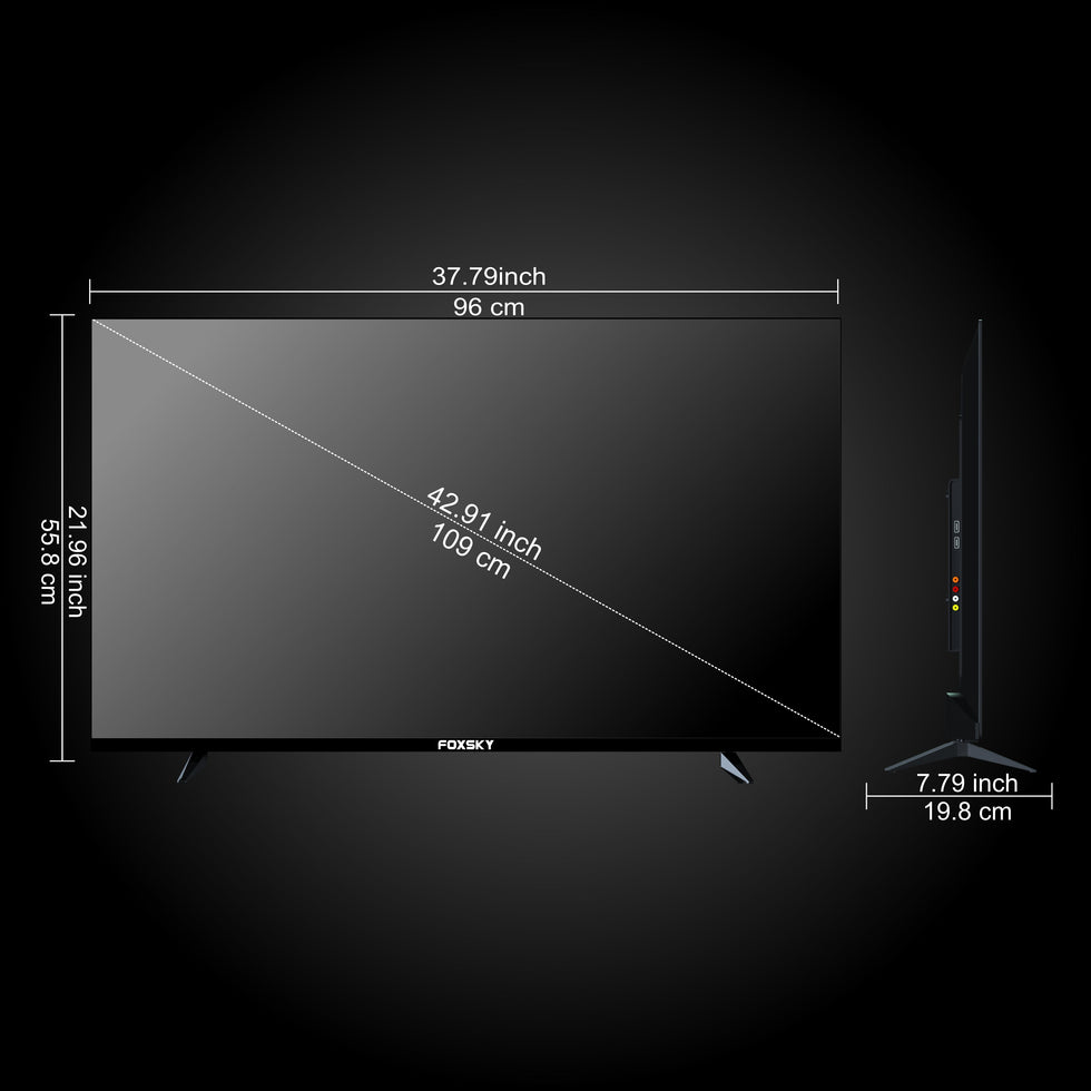 Foxsky 109 cm (43 inches) Full HD Smart LED TV 43FSFHS With Black (Fra