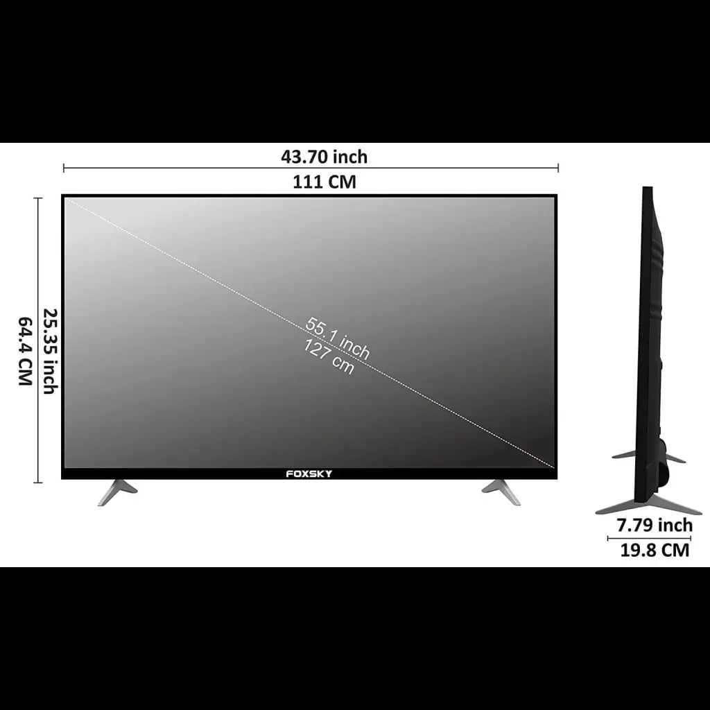 Foxsky 139.7 cm (55 inches) 4K Ultra HD Smart LED TV 55FS-VS (Frameles